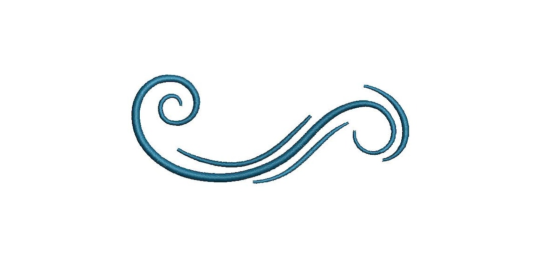 15 Sizes-swirly Line Divider-machine Embroidery Design--instant ...