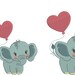 Elephant With Heart--5 Sizes--machine Embroidery Design--instant ...