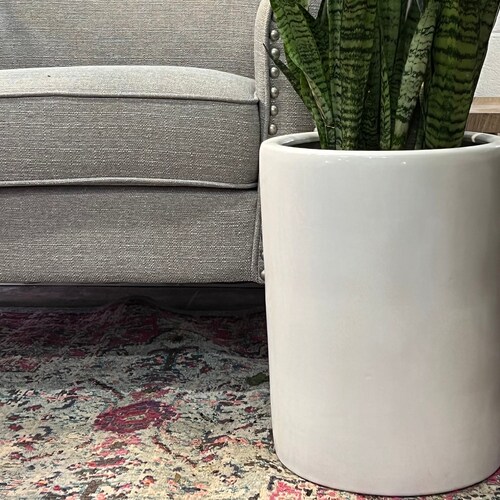Tall Ceramic Pot Extra Large Cylinder Planter 12 Inch Pot - Etsy