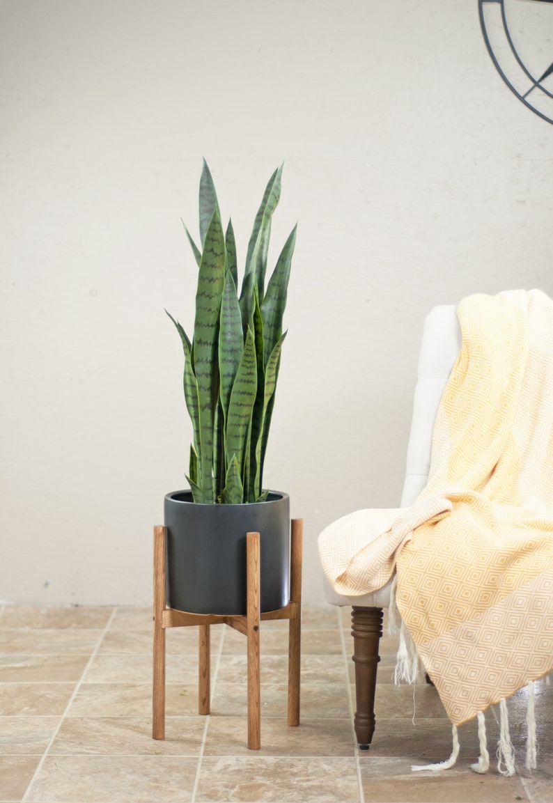 Flower Pot-Plant Pot with stand-Mid Century Modern Plant | Etsy