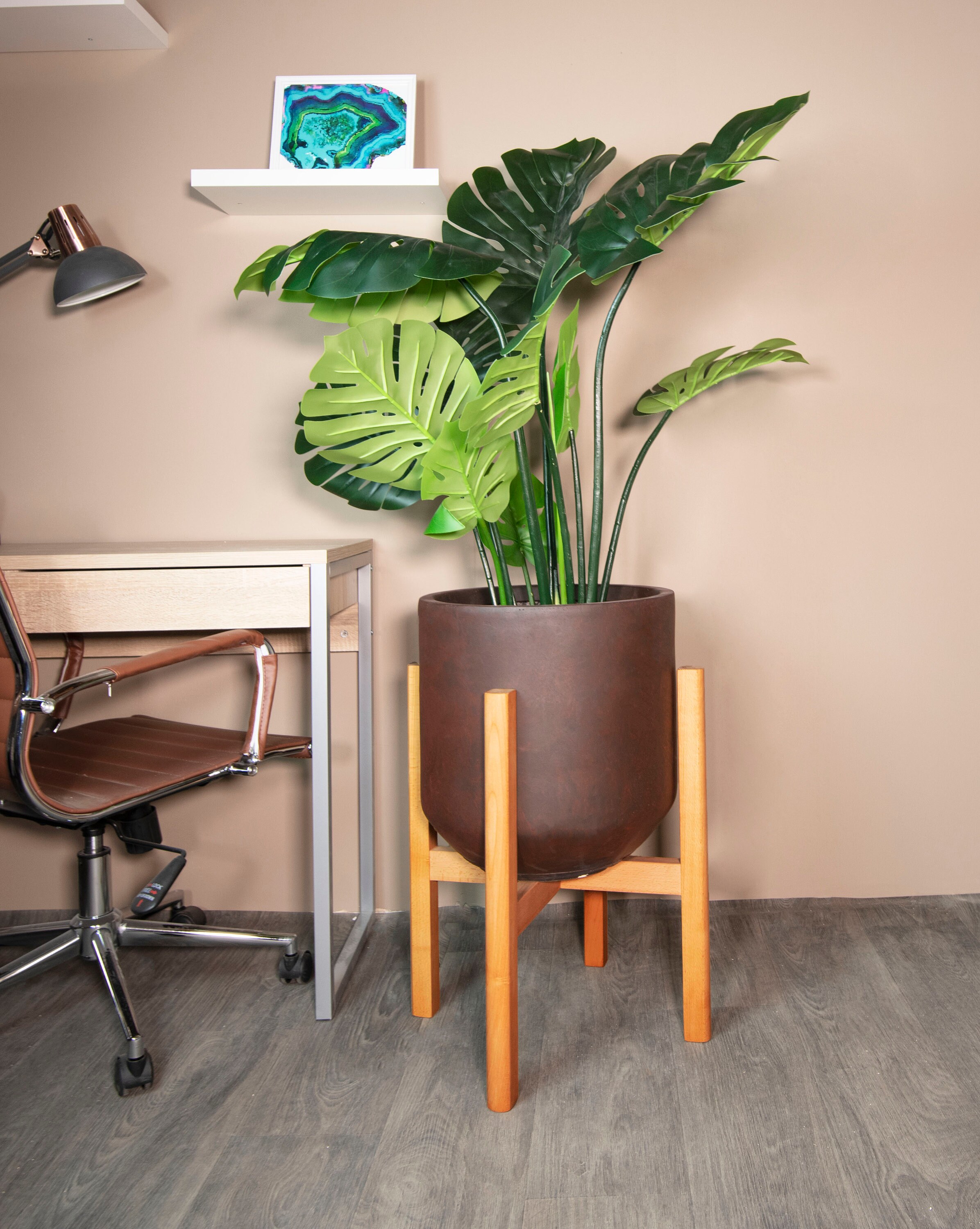 Extra Large Cylinder Pot With Stands/mid Century Modern - Etsy