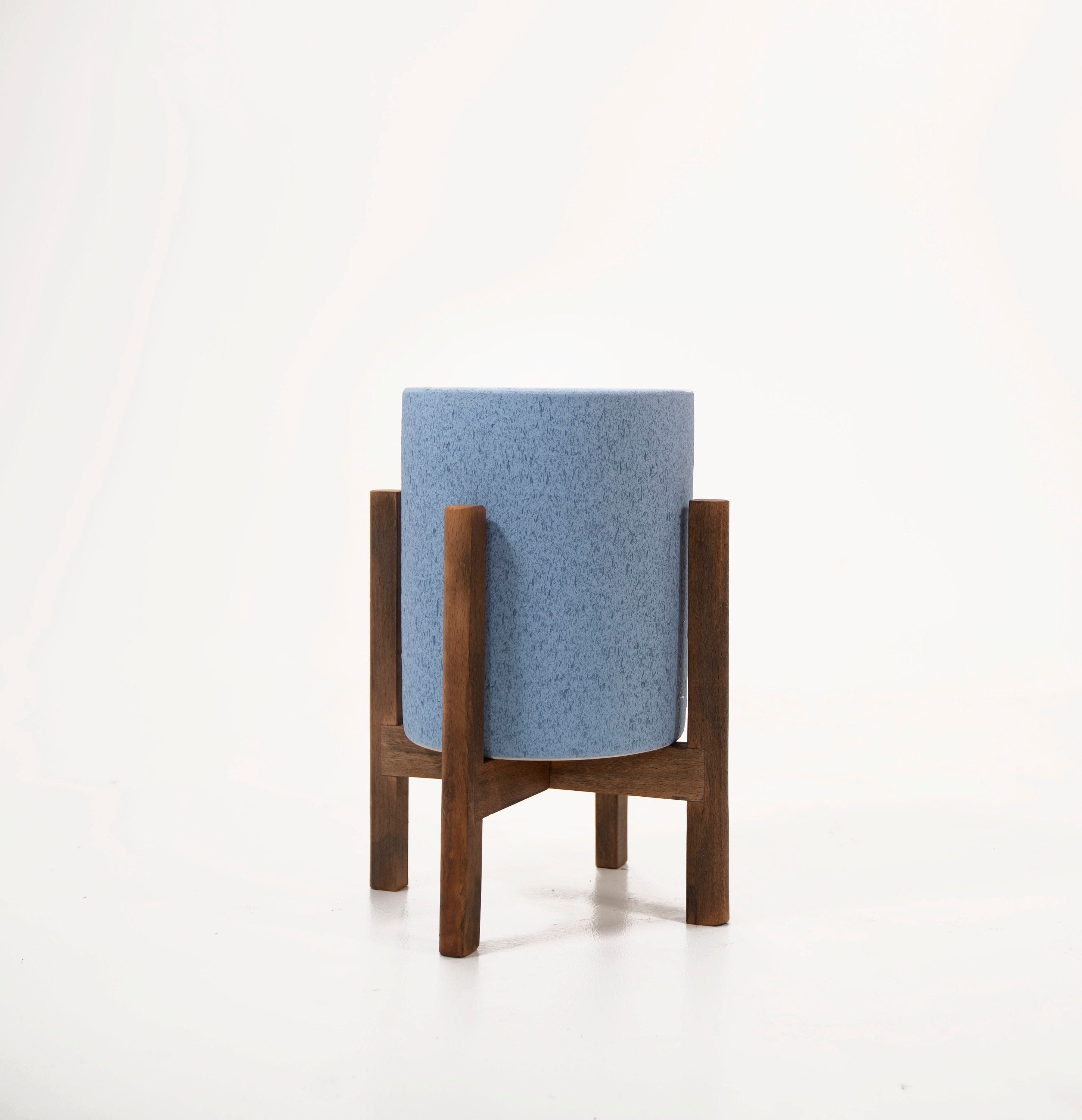 Ceramic Cylinder Planter and Stand Plant Stand With Planter | Etsy