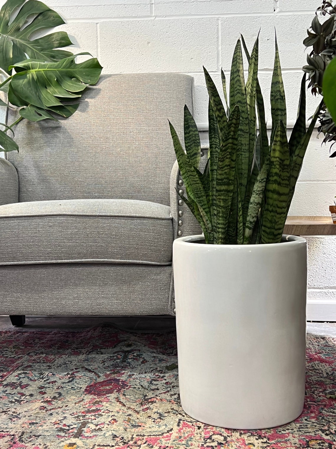 Tall Ceramic Pot Extra Large Cylinder Planter 12 Inch Pot - Etsy