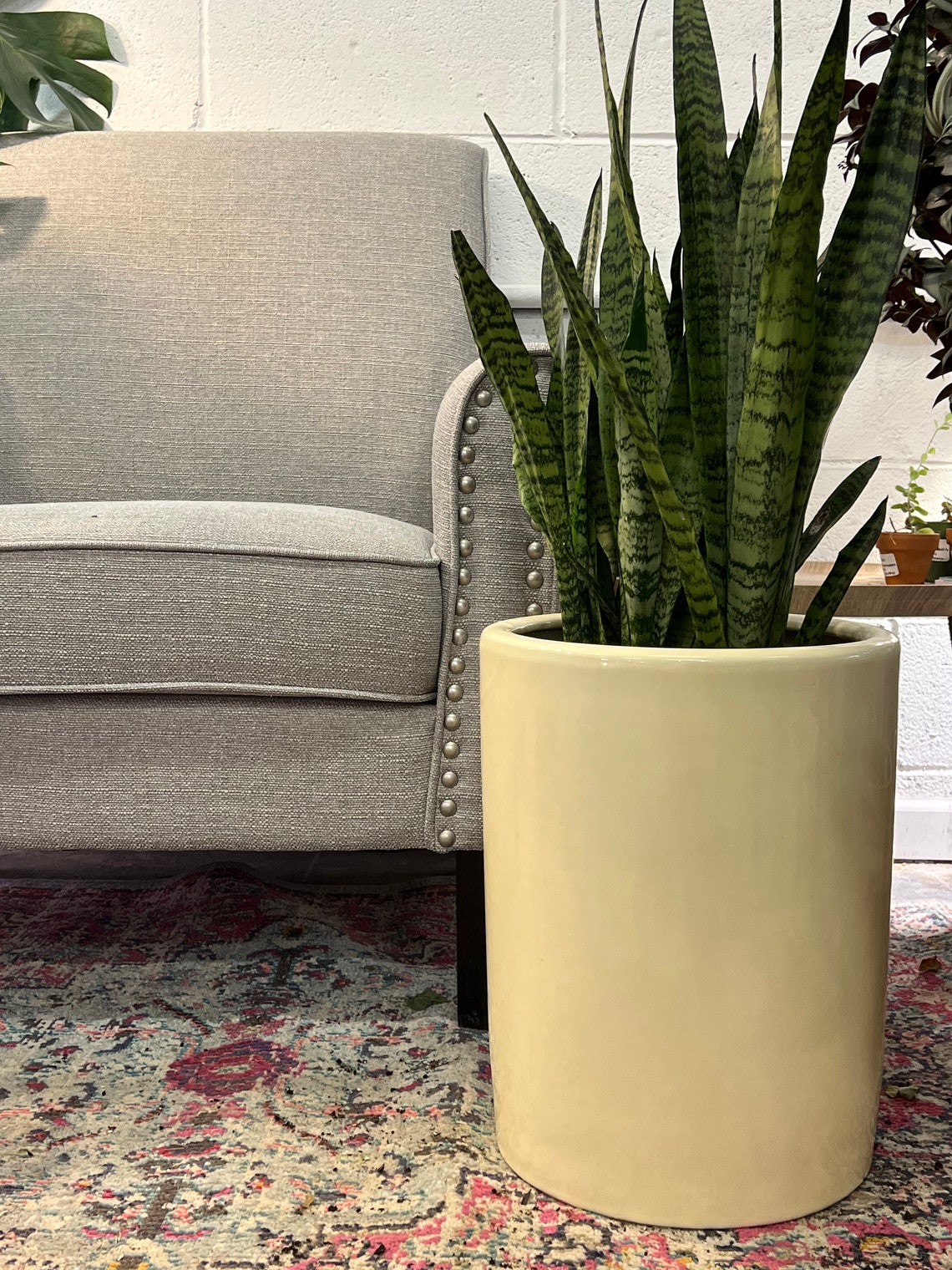 Tall Ceramic Pot Extra Large Cylinder Planter 12 Inch Pot - Etsy