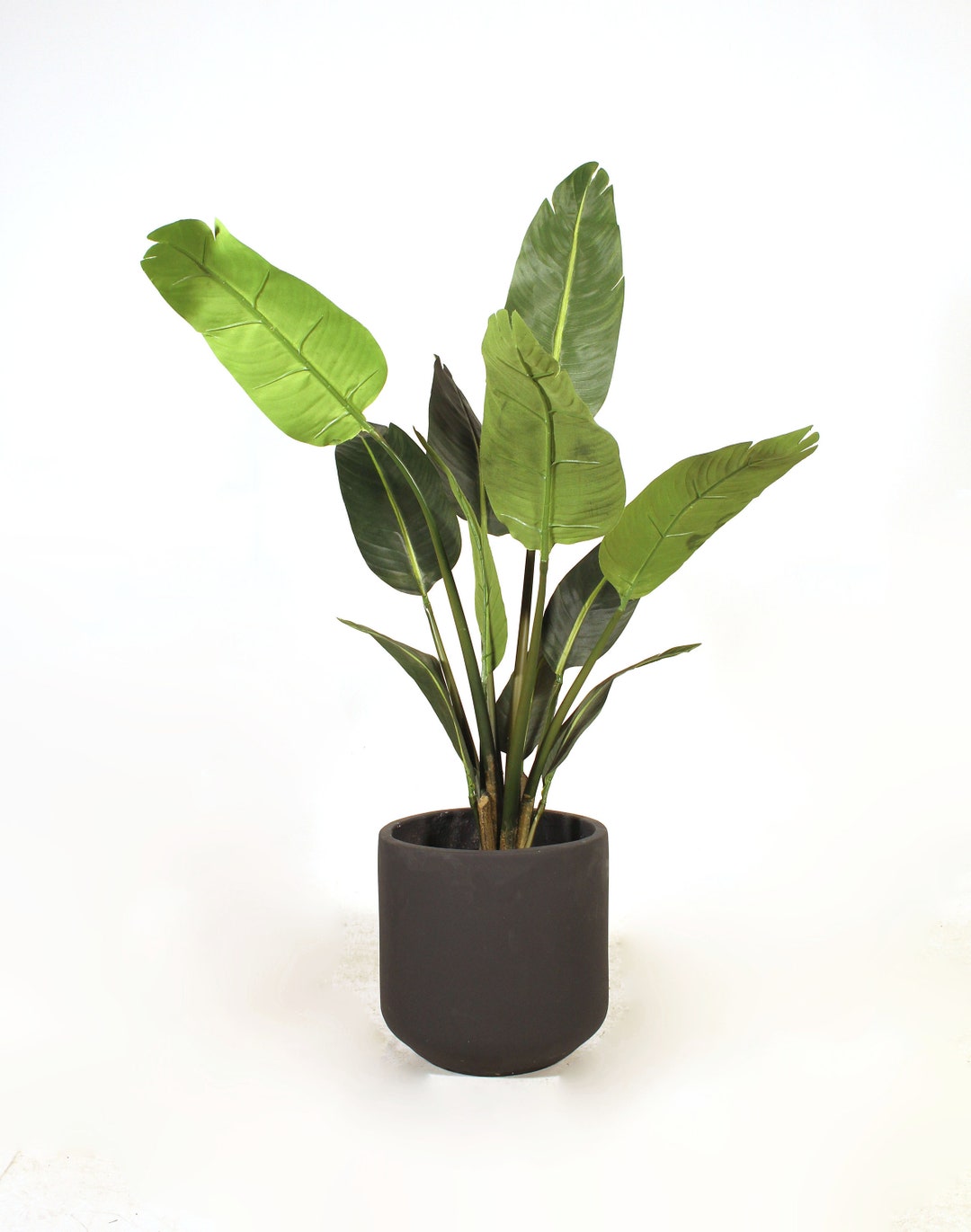 10" Large Fiber Clay Planter-cylinder Pot - Mid-century Pot Outdoor ...