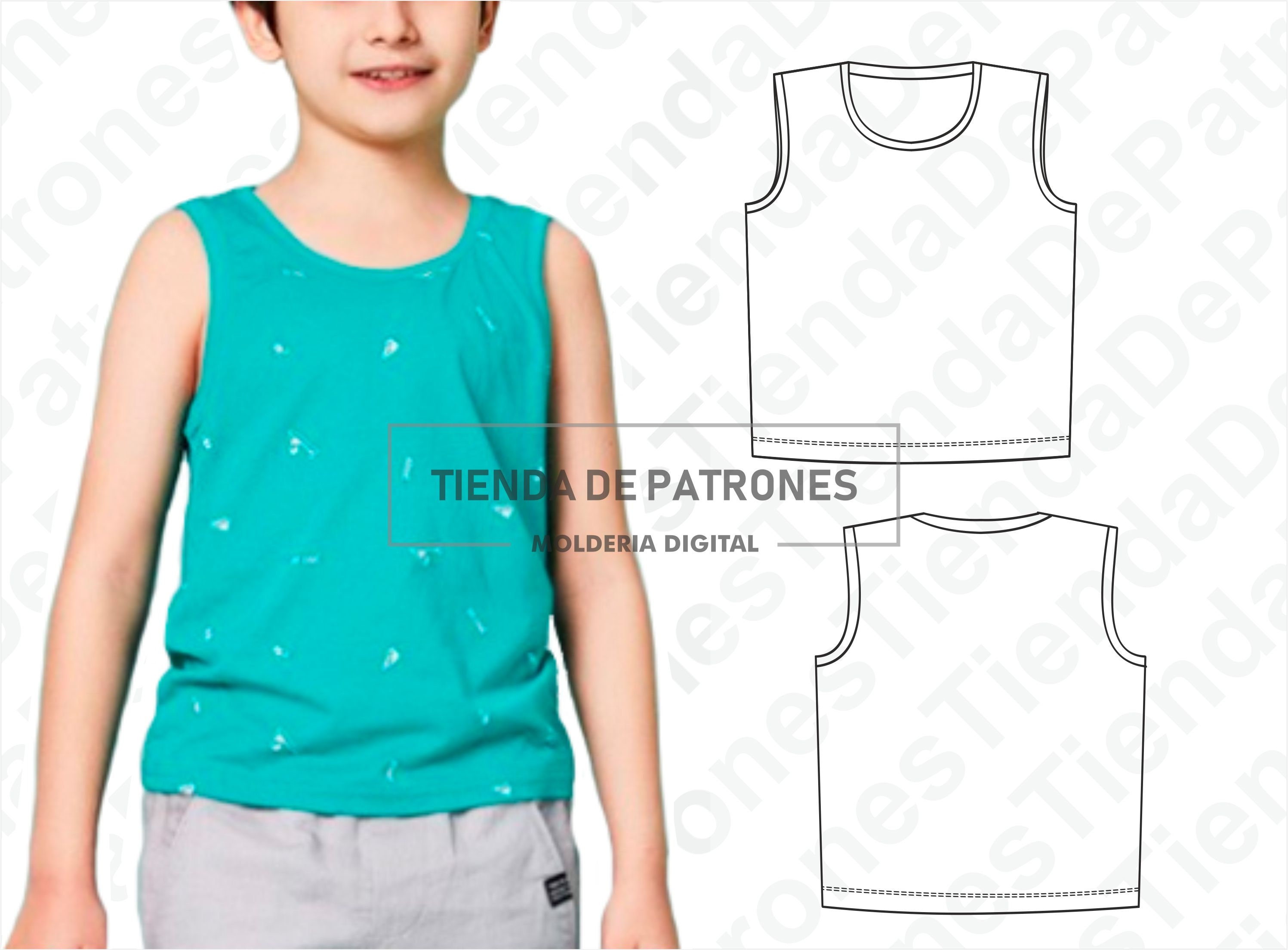 PATTERN Tank Top for Kids Tank Top for Children Sewing - Etsy