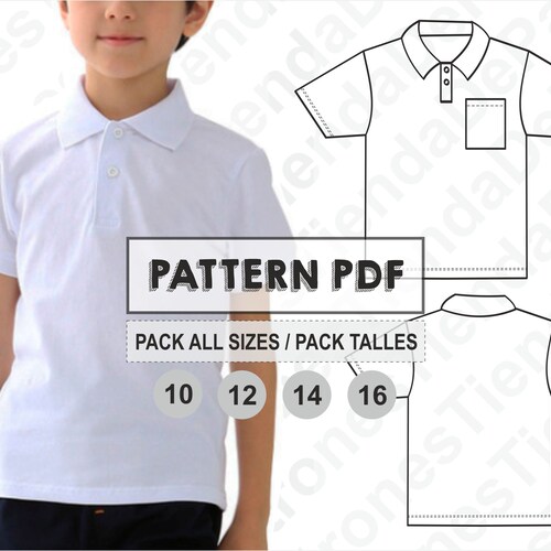 PATTERN Polo Shirt for Kids Sewing Pattern Digital Pattern | Etsy