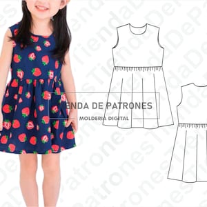 PATTERN Dress for Girls, Sewing Pattern, Digital, Pattern PDF, Pack ...
