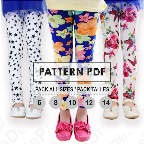 PATTERN Legging for Girls Sewing Pattern Digital Pattern | Etsy