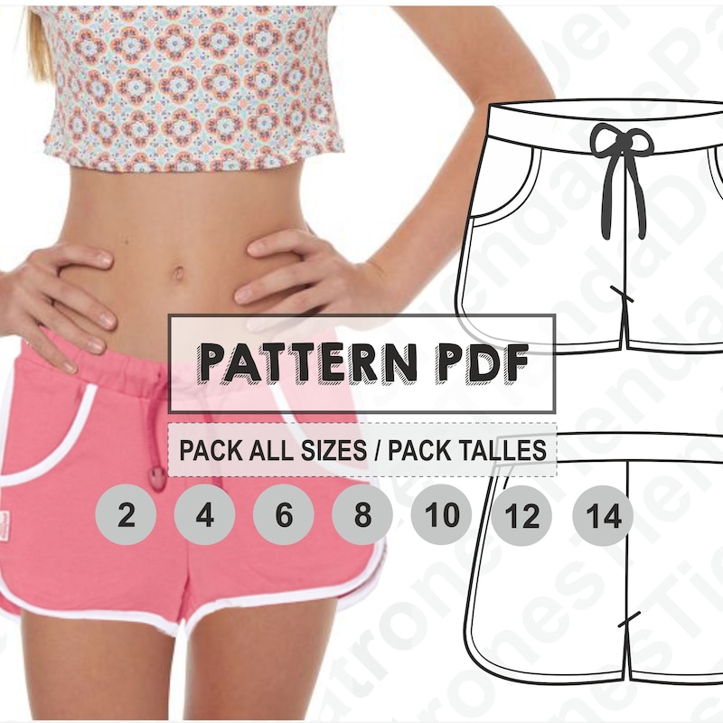 Girl Shorts Pattern - Etsy
