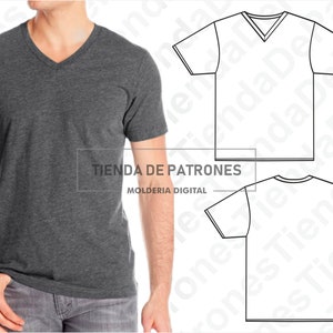 PATTERN T-shirt Collar V for Men, Sewing Pattern, Digital, Pattern PDF ...