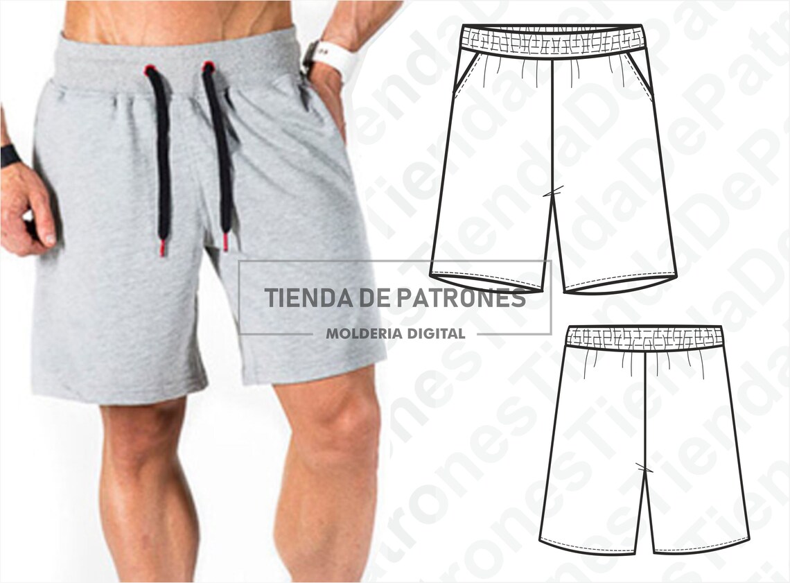 PATTERN Short Sport Pants for Men Sewing Pattern Digital - Etsy