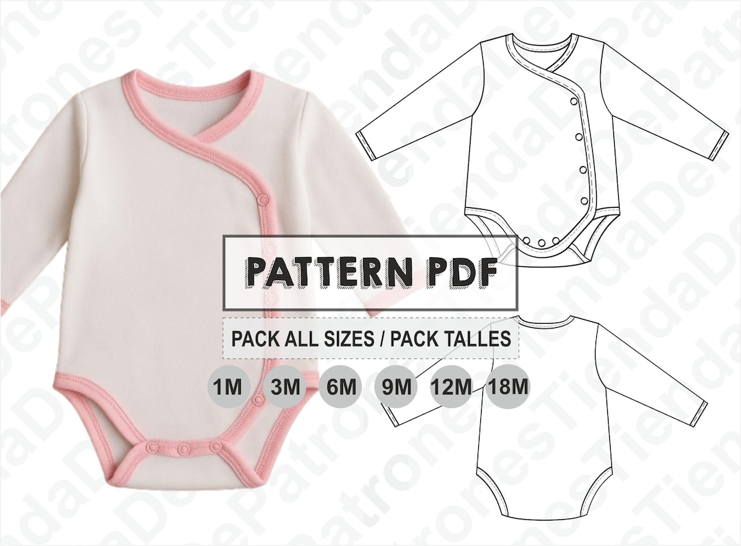 PATTERN Baby Onesie, Romper Suit, Baby One-piece, Sewing Pattern ...