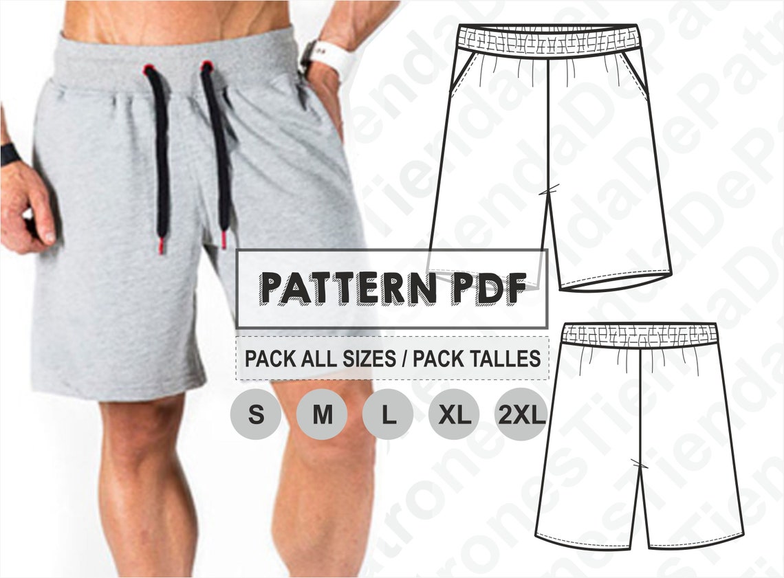 PATTERN Short Sport Pants for Men Sewing Pattern Digital - Etsy