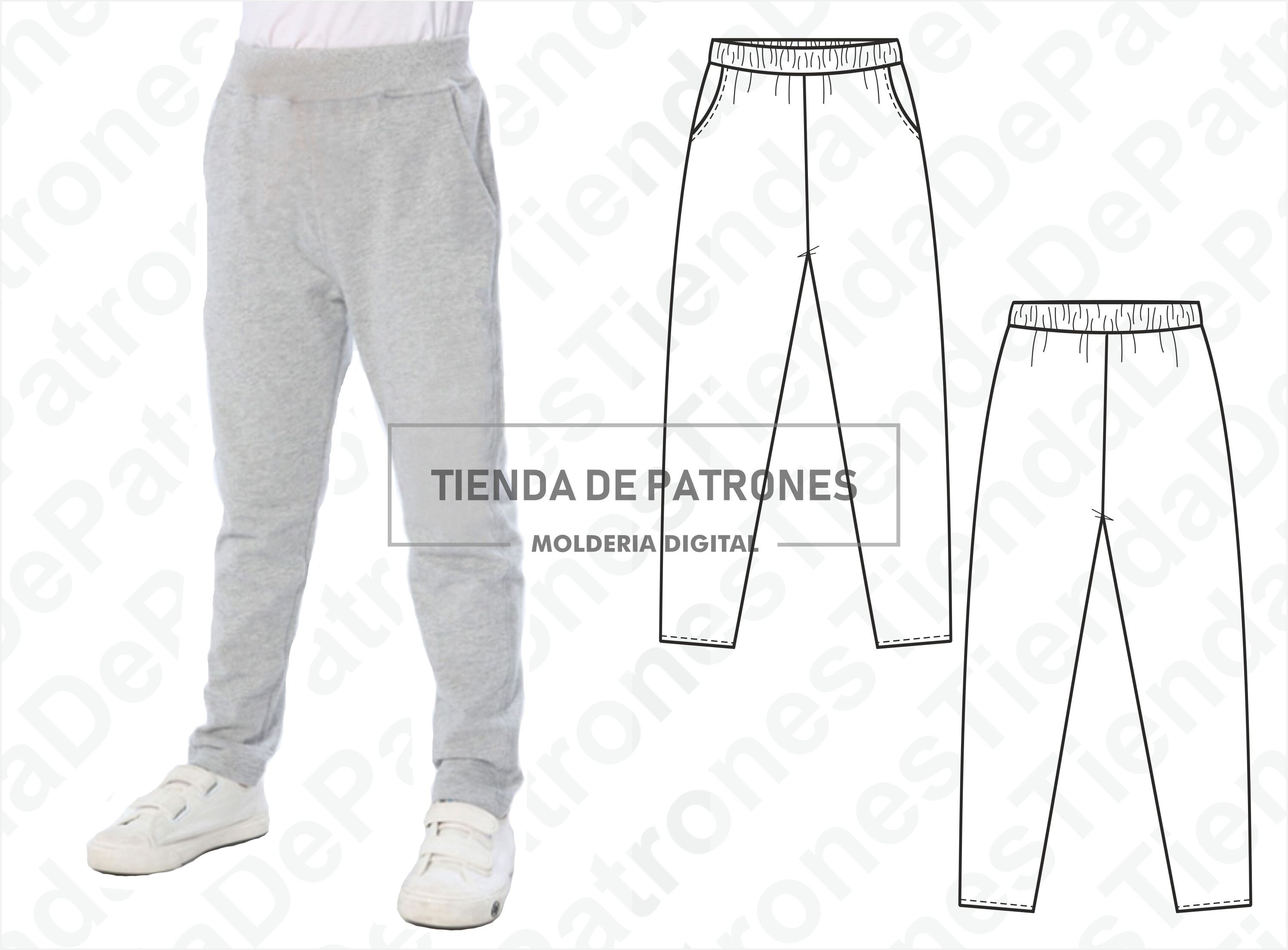 PATRON Pantalon Jogging Chupin Niños Patrón de costura - Etsy México