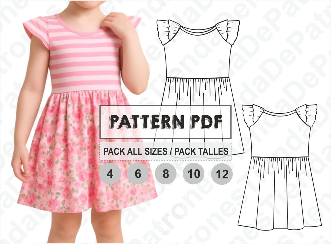 PATTERN Dress for Girls, Baby Girl Dress Sewing Pattern, Little Girl ...