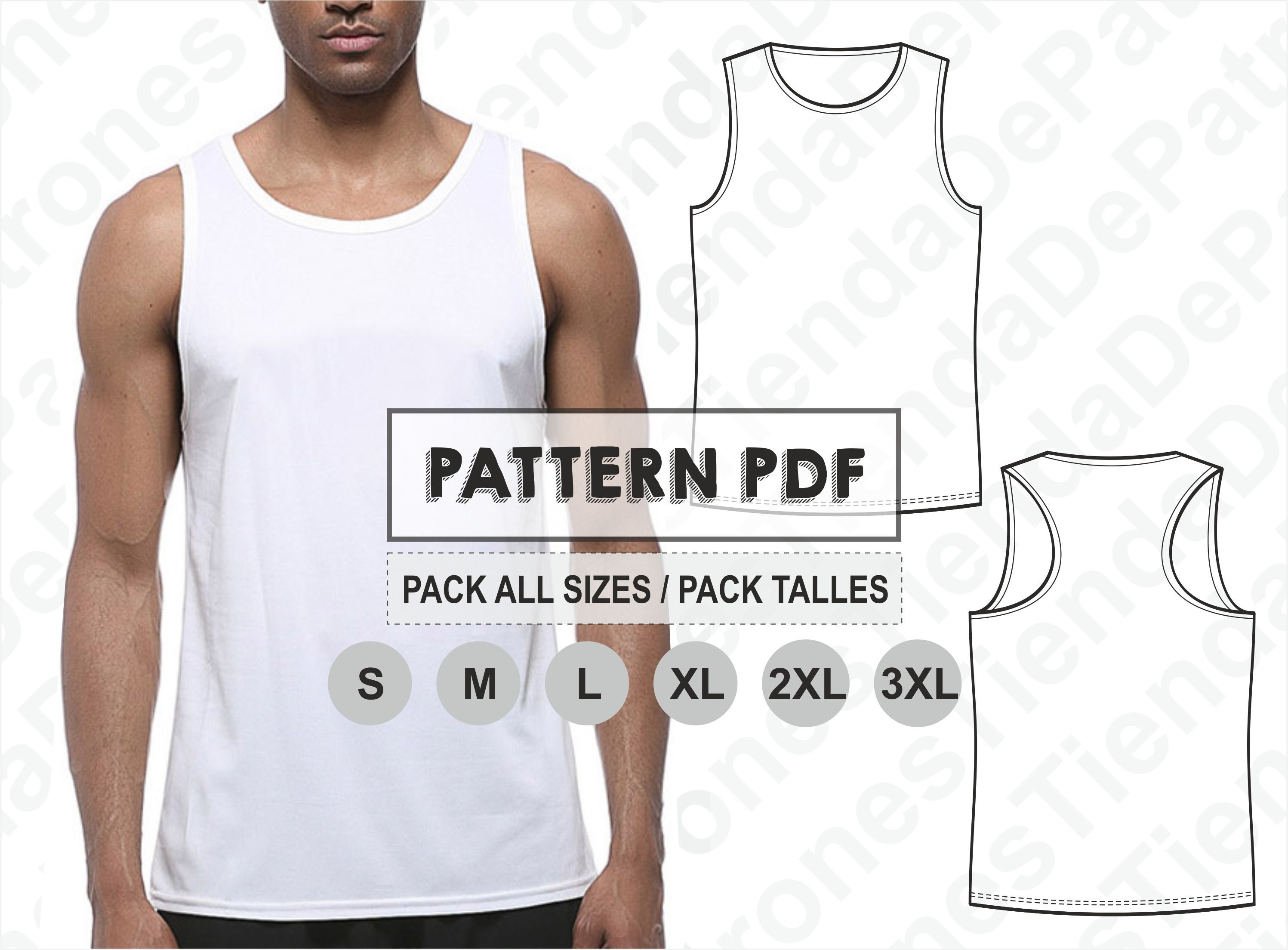 PATTERN Tank Top For Men Sewing Pattern Digital Pattern Etsy