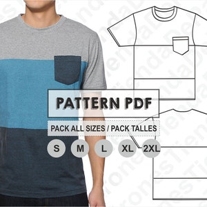 PATTERN T-shirt Stripes for Men Sewing Pattern Digital - Etsy