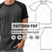 PATTERN T-shirt Men, Sewing Pattern, Digital, Pattern PDF, Pack Size S ...