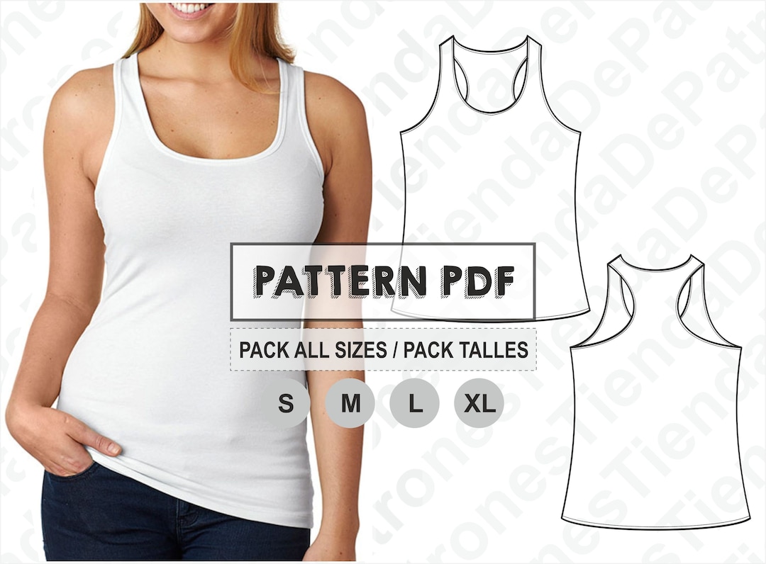 PATTERN Tank Top for Women, Women's Tank Top, Sewing Pattern, Digital ...