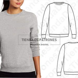 PATTERN Basic Sweatshirt for Women, Sewing Pattern, Digital, Pattern ...