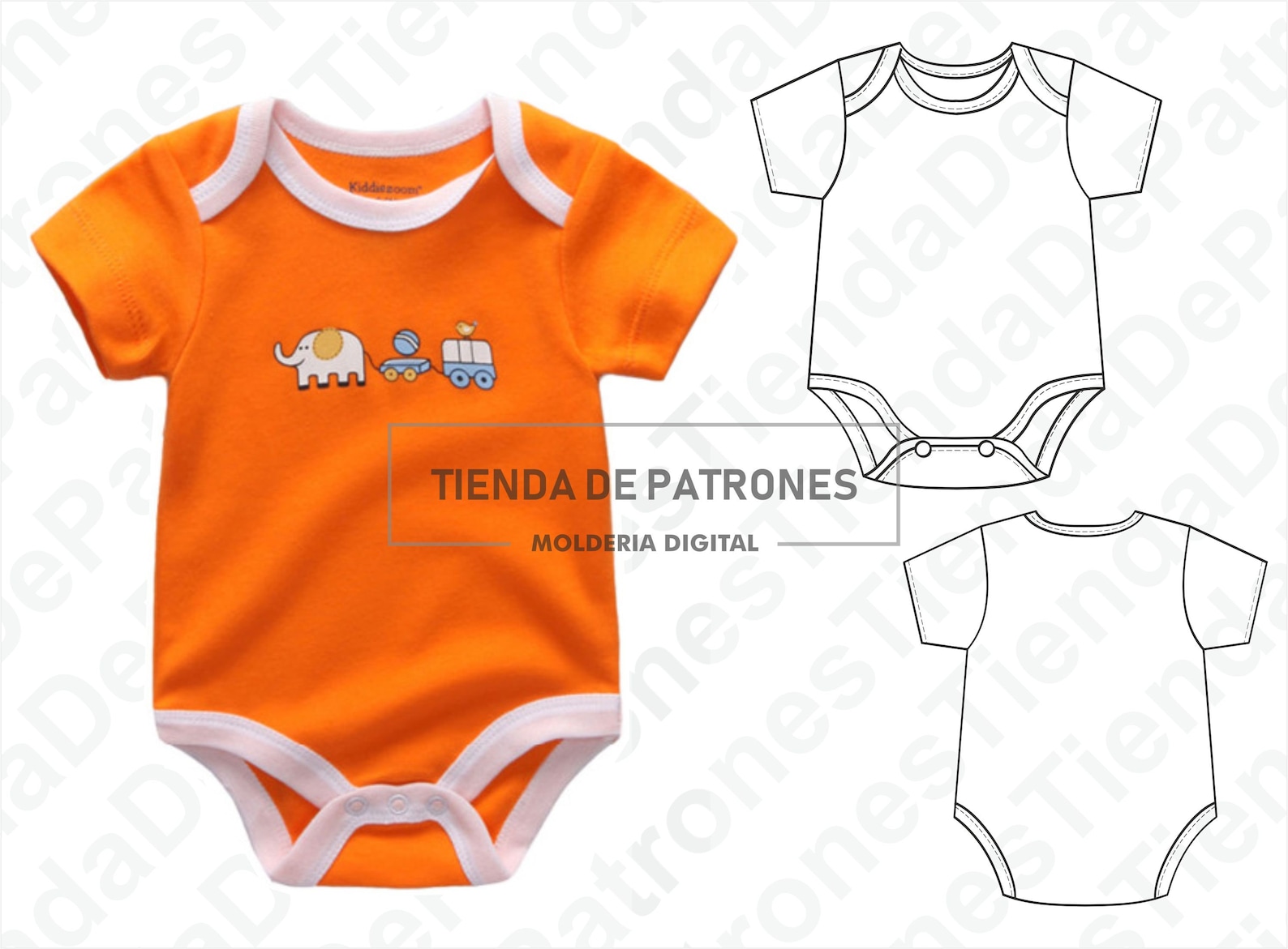 PATRON Body Enterito Bebe, Patrón de costura, Digital Imprimible ...