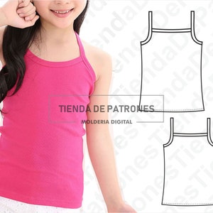 PATTERN Girls Tank Top, Tank Top for Children, Sewing Pattern, Digital ...