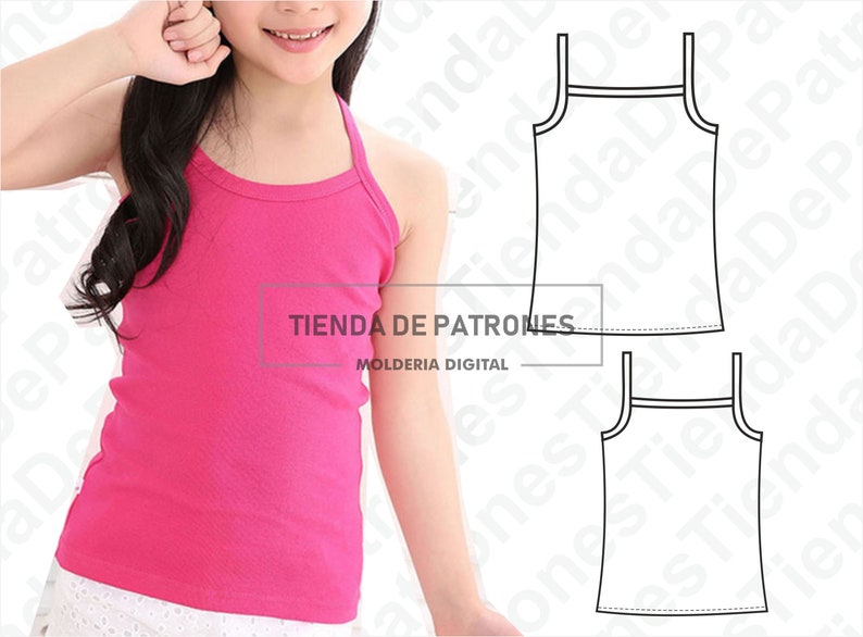 PATTERN Girls Tank Top, Tank Top for Children, Sewing Pattern, Digital ...