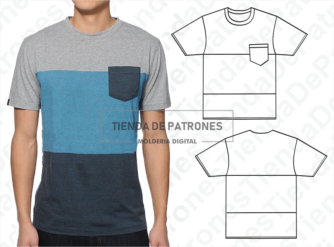 PATTERN T-shirt Stripes for Men Sewing Pattern Digital - Etsy