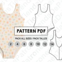 Swimsuit Sewing Pattern , One-piece Children's Swimwear PDF Sewing ...