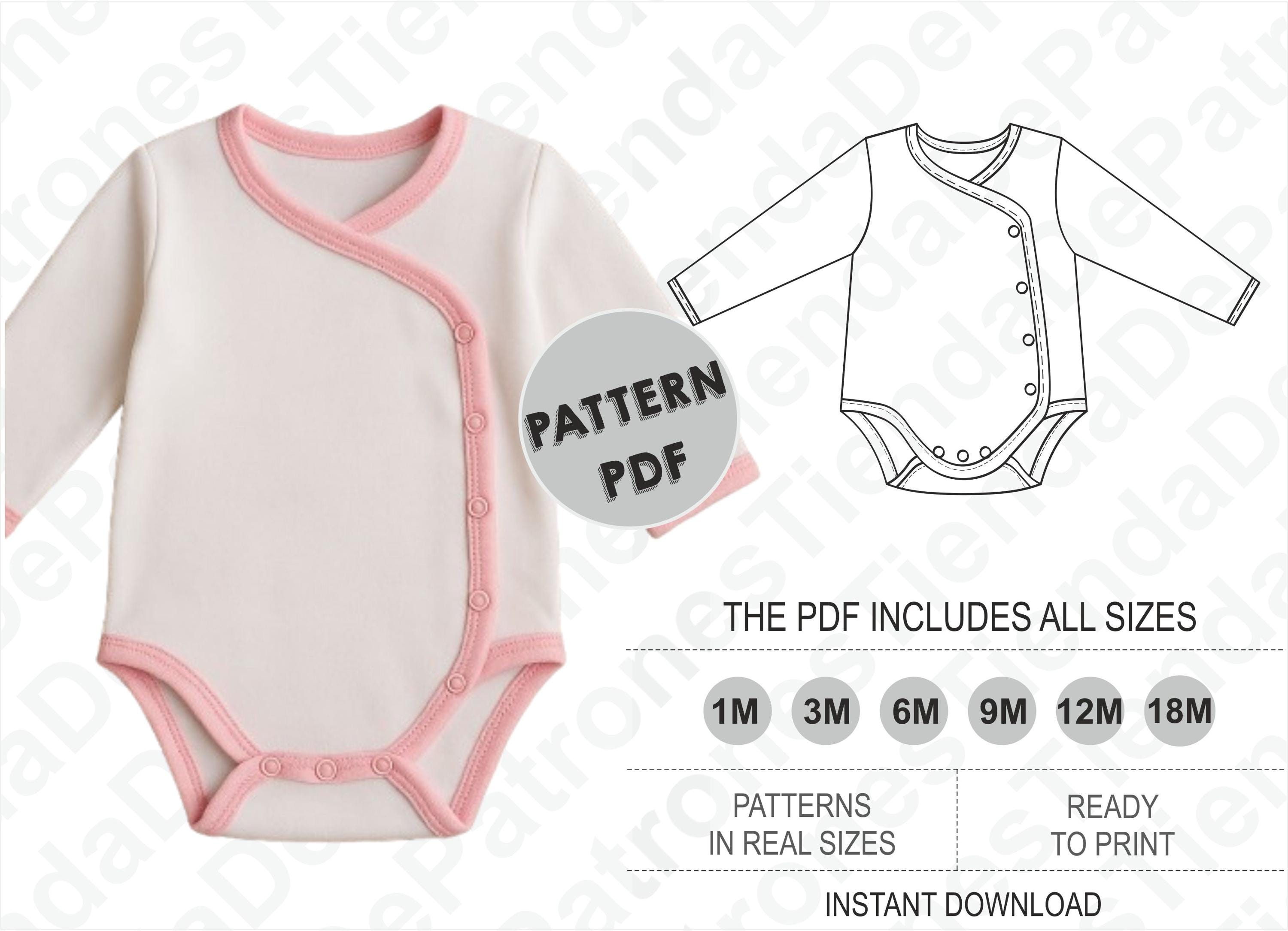 PATTERN Baby Onesie, Romper Suit, Baby One-piece, Sewing Pattern ...