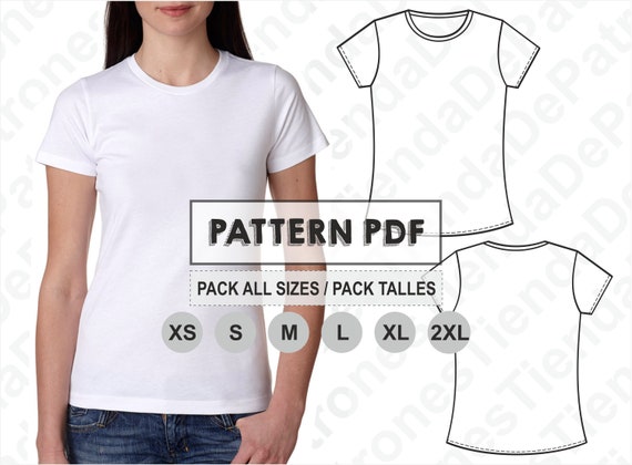 PATTERN T-shirt for Womens Women's T-shirts Sewing - Etsy