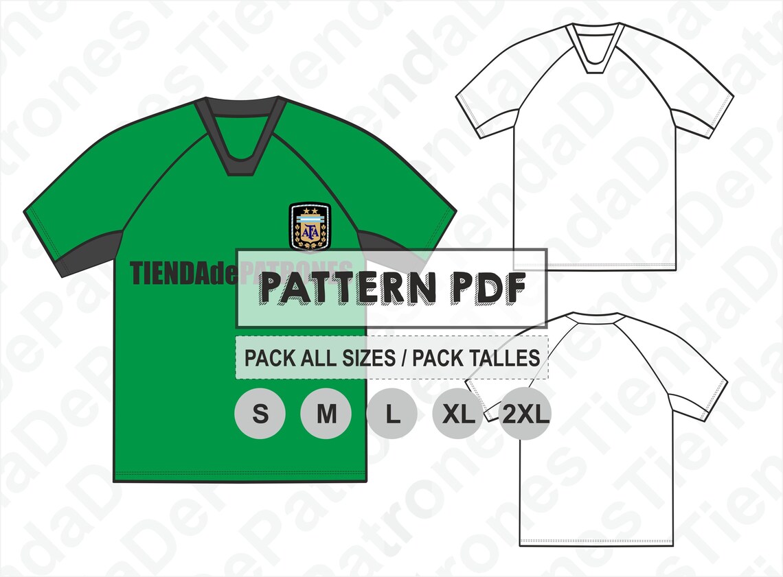 PATTERN Football Shirt for Men, Sewing Pattern, Digital, Pattern PDF ...
