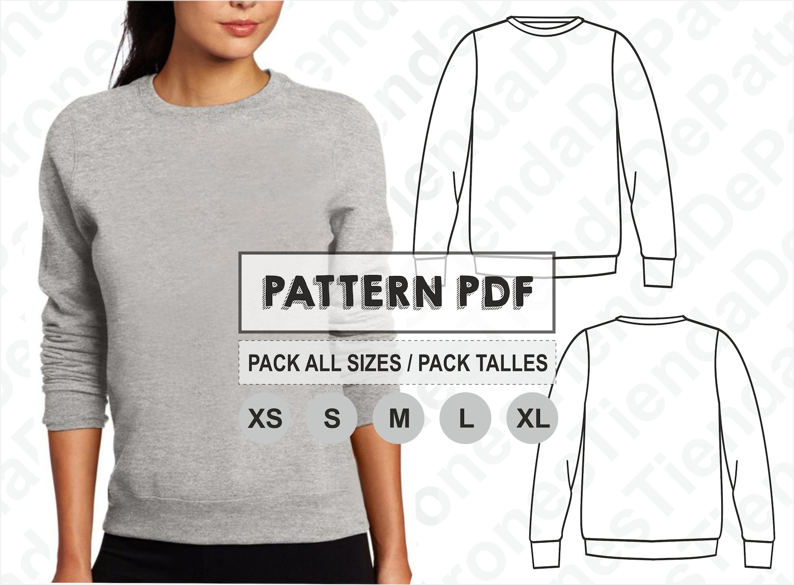 PATTERN Basic Sweatshirt for Women Sewing Pattern Digital - Etsy
