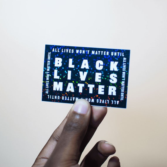 Black Lives Matter Glitter Sticker | Etsy