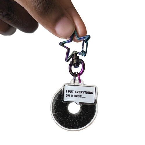 Everything Everywhere All at Once Keychain Everything Bagel - Etsy