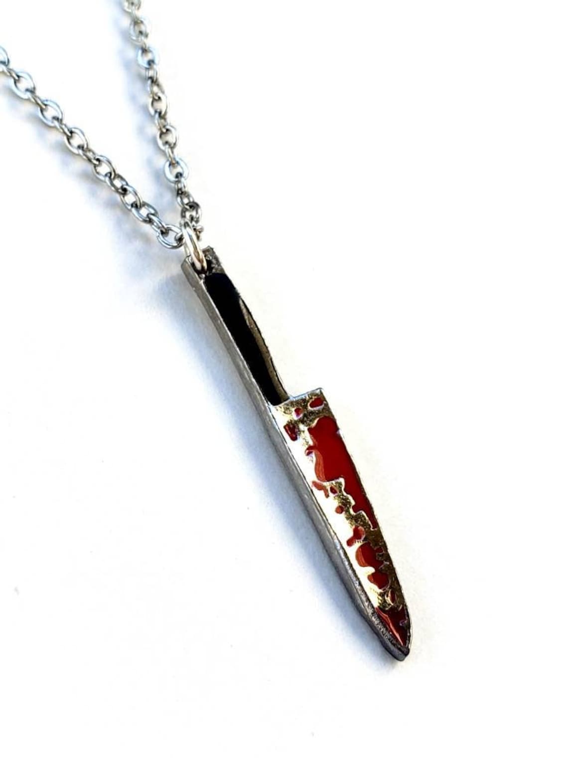 Bloody Knife Necklace Horror Jewelry Gothic Slasher - Etsy
