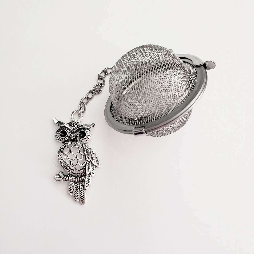 Mystical Owl Tea Infuser Horror Fan Gothic Loose Tea Halloween Tea Maker Wiccan Green Witch ...