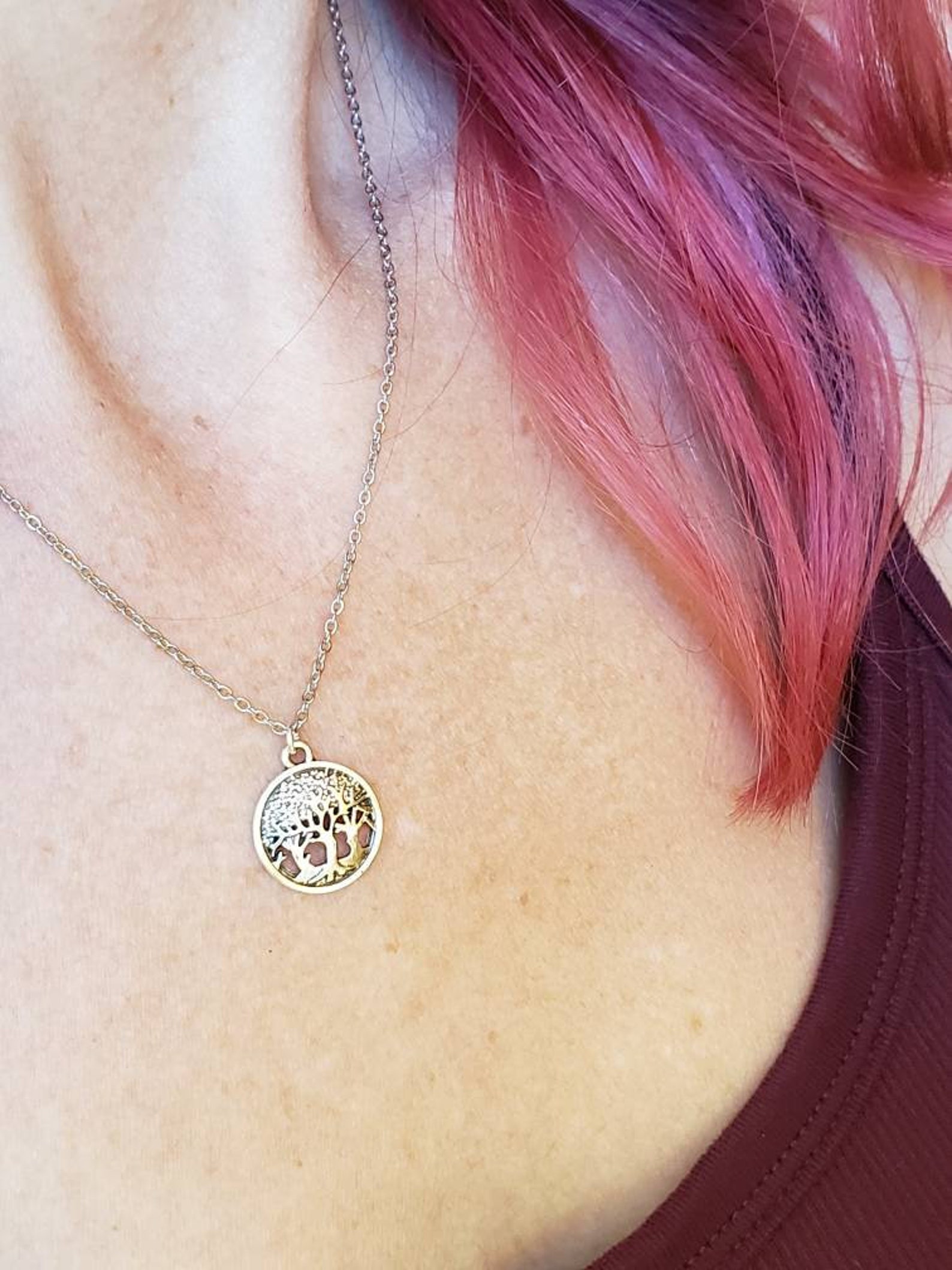 Secret Forest Necklace Wiccan Jewelry Tree of Life - Etsy