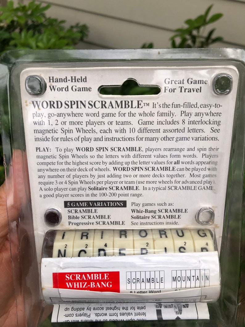 Vintage 1995 Geospace Word Spin Scramble Hand Held Word Game, New ...