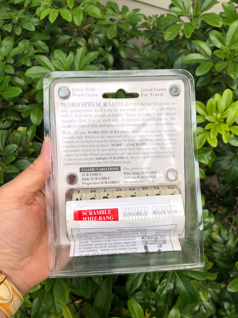 Vintage 1995 Geospace Word Spin Scramble Hand Held Word Game, New ...