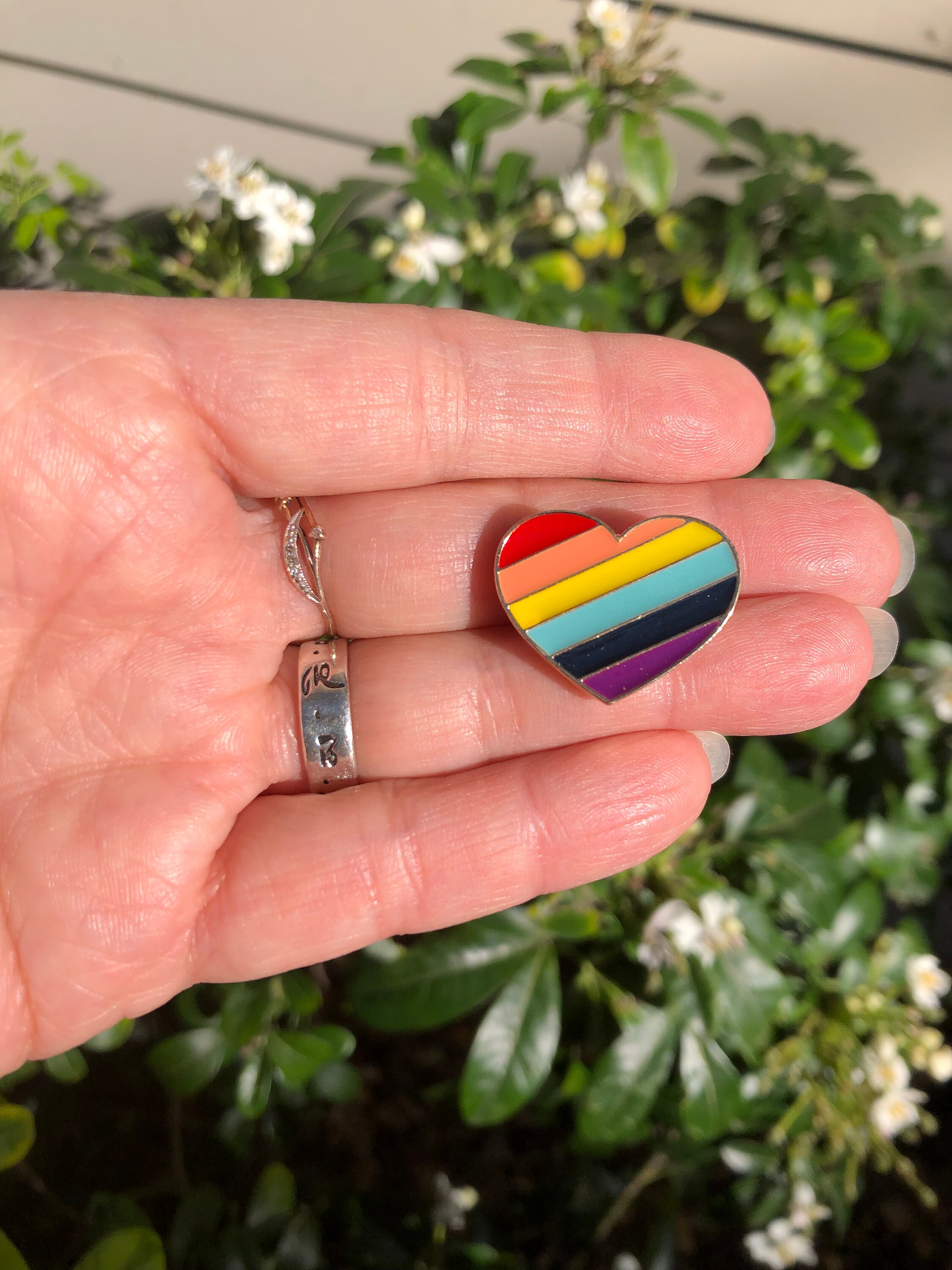 Gay Pride Rainbow LGBTQIA Pride Badge Pin Rainbow Flag Queer Gay ...