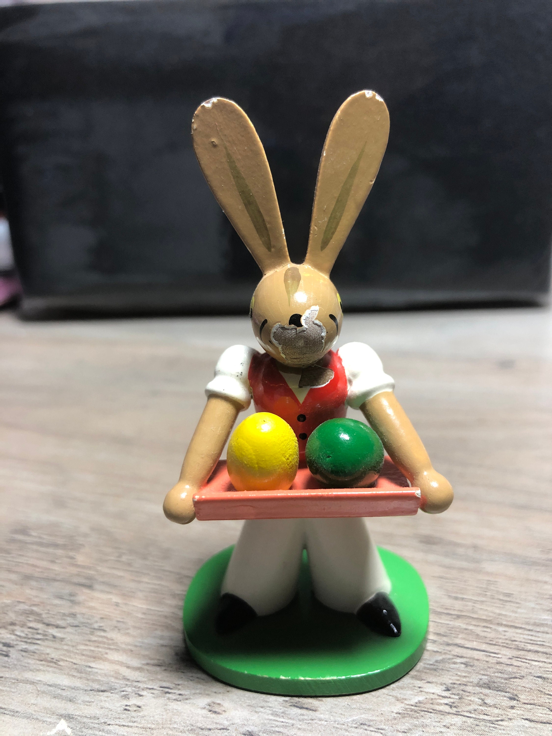 Vintage German Wood Bunny GDR Holzwaren Gahlenz Figurine Paint - Etsy