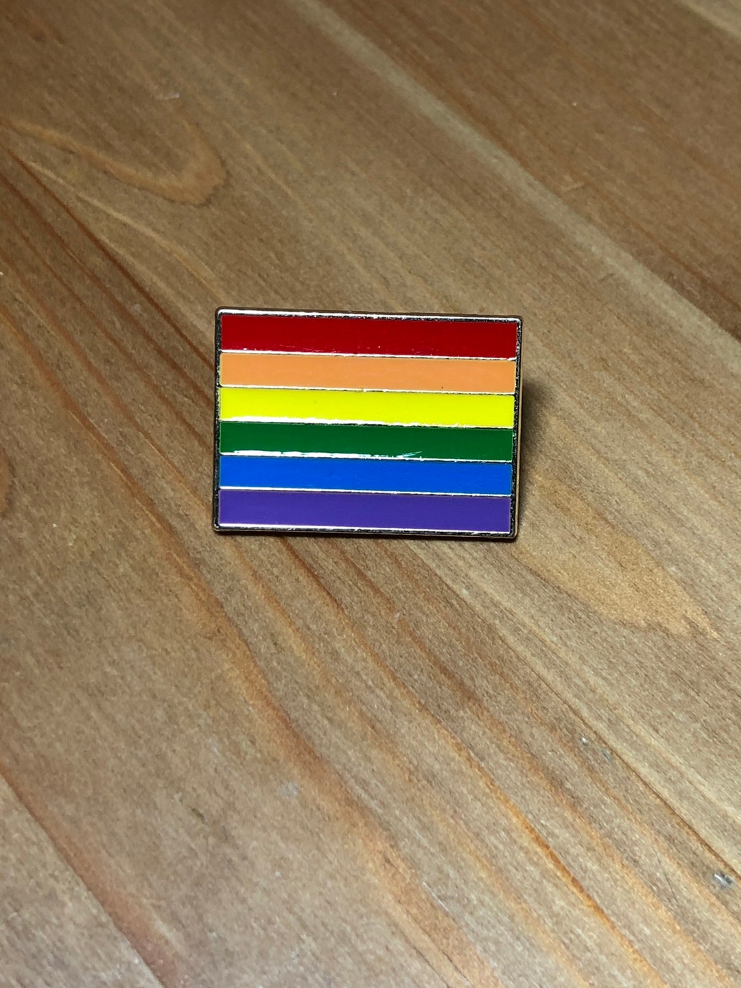 Gay PRIDE Rainbow LGBTQ Pride Pin Rainbow Flag Enamel Pin Lapel Pin Gay ...