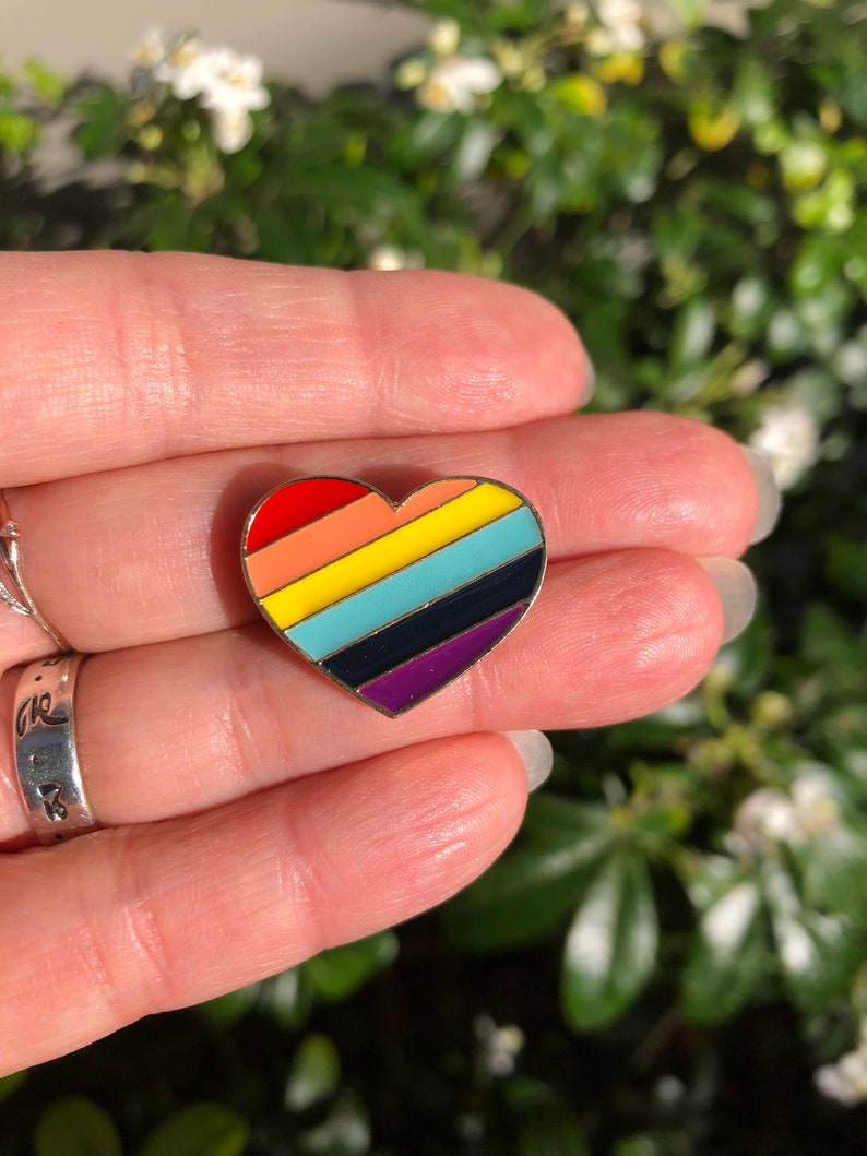Gay Pride Rainbow LGBTQIA Pride Badge Pin Rainbow Flag Queer Gay ...