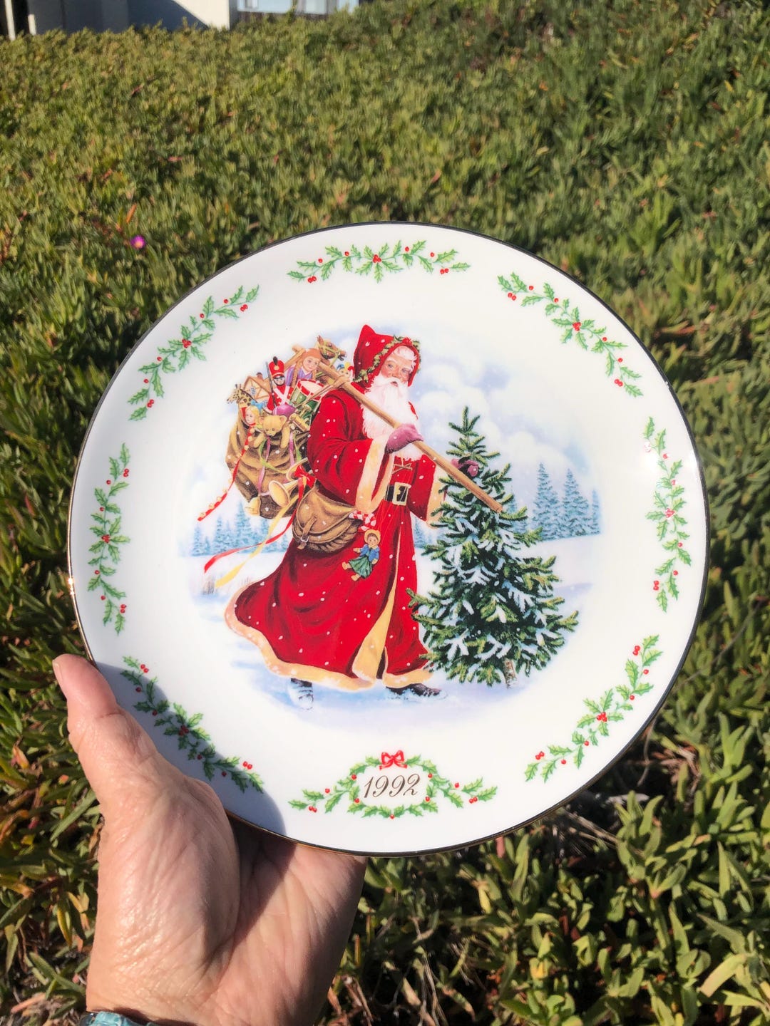 Lenox Vintage Plate China 1992 Santa Clause Plate Collection Christmas ...