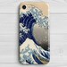 Japanese Wave Phone Case, Ocean Waves, Kanagawa iPhone X, Classic Wood ...