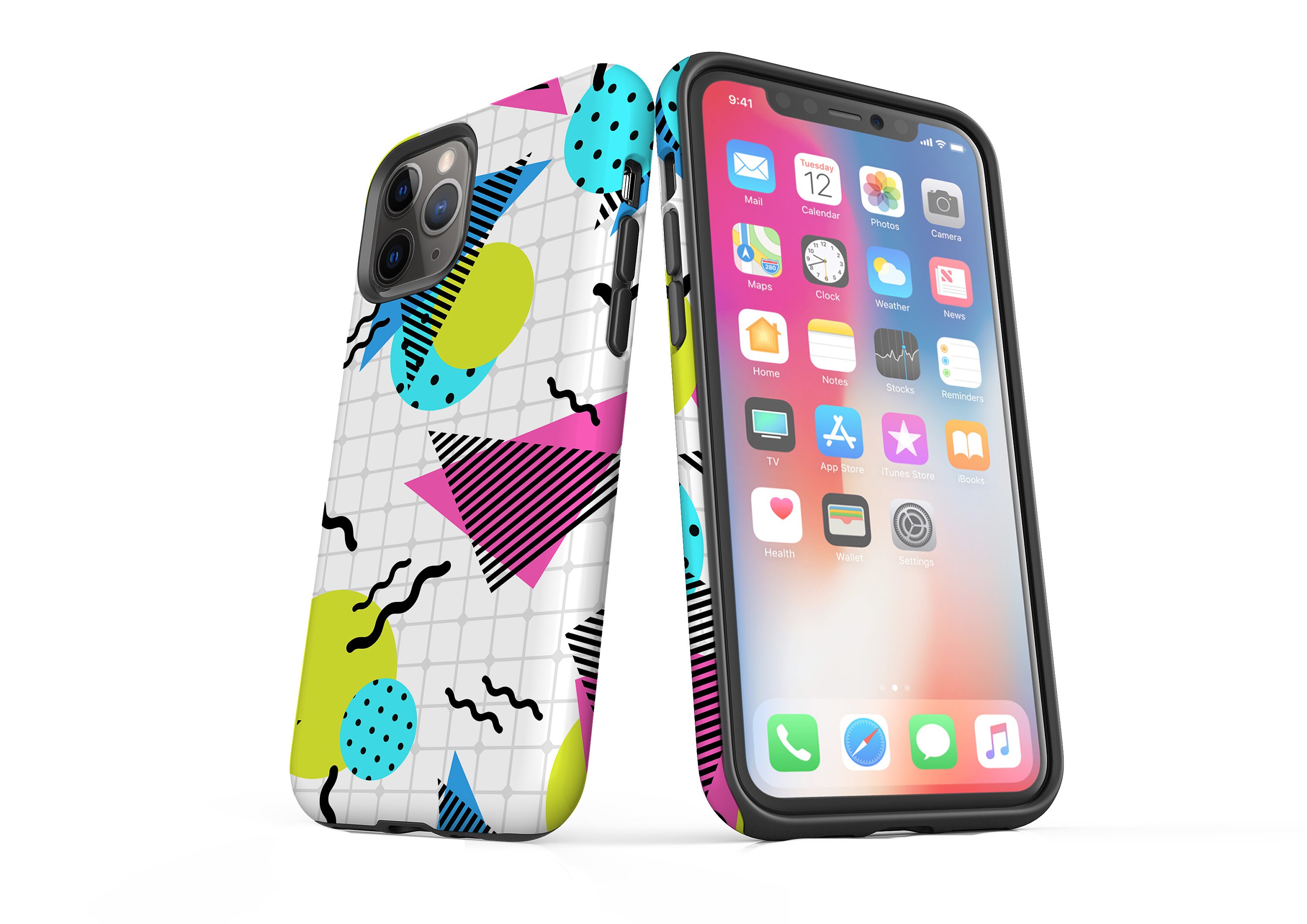 Memphis Style Phone Case Retro 80s 90s Pop Art Geometric - Etsy