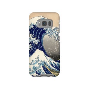 Japanese Wave Phone Case, Ocean Waves, Kanagawa iPhone X, Classic Wood ...