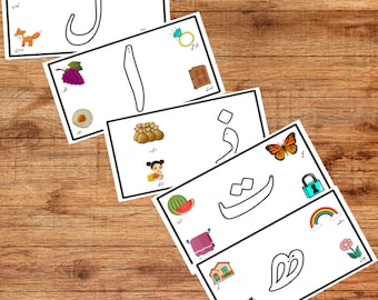 Urdu Alphabet Flashcards, Digital Urdu Alphabet Flashcards, Printable ...